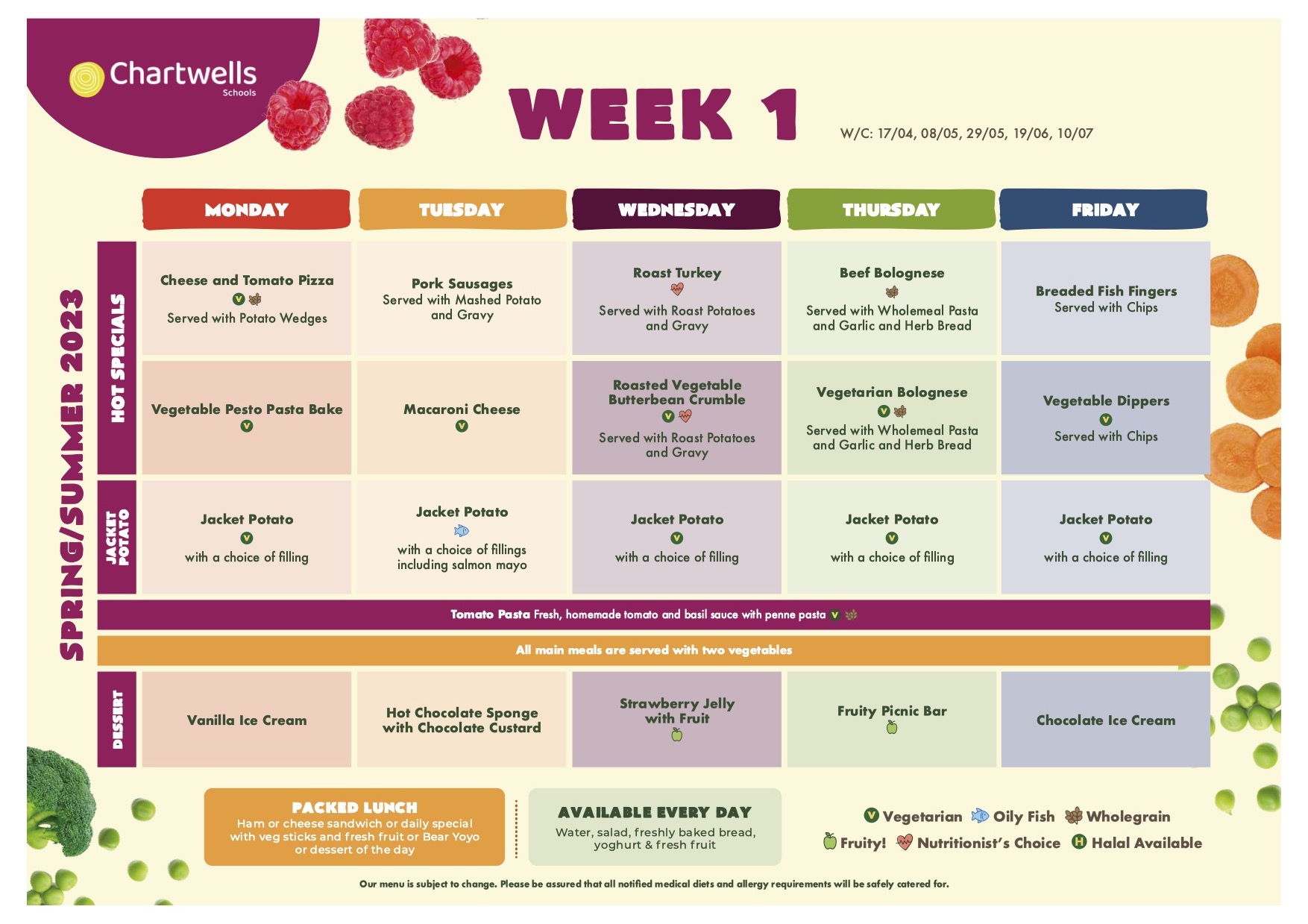 School Menu - Florence Melly Community Primary School